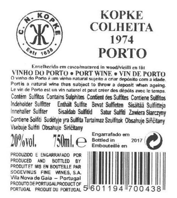 KOPKE COLHEITA 1974 TAWNY – Kopke Group Wine Shop