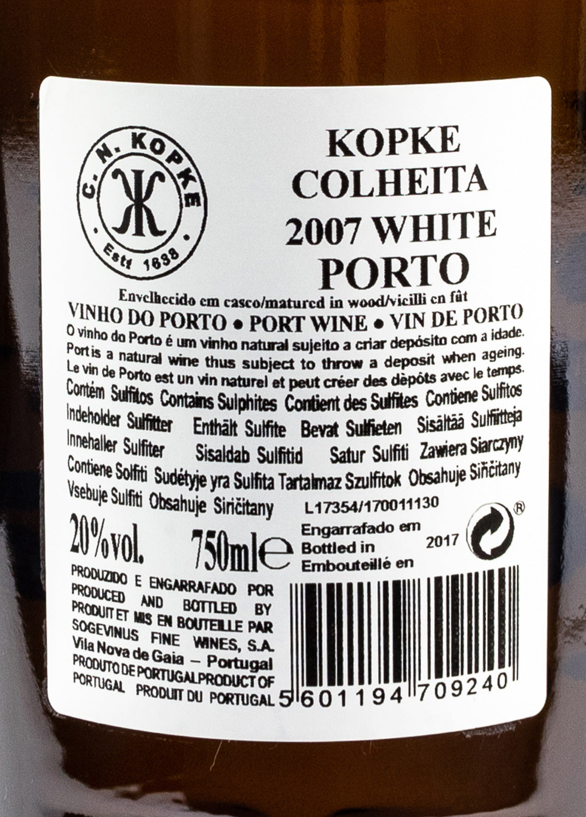KOPKE COLHEITA 2007 WHITE – Kopke Group Wine Shop